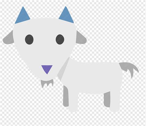 كارتون الماعز Png كارتون الماعز لطيف قرون صفراء رسم توضيحي شفاف