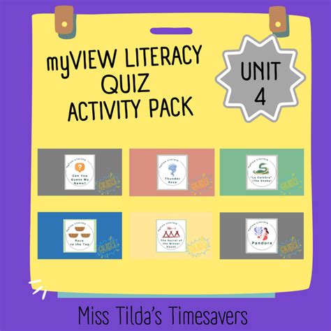 Myview Literacy 4 Quiz Unit 4 Made By Teachers