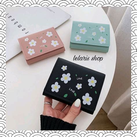 Jual Dompet Wanita Cewek Pendek Import 118 Murah Bunga Terbaru Dompet