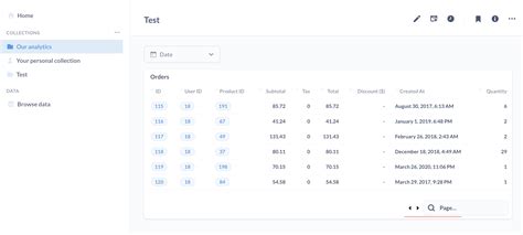 add option to search for specific pages within a table pagination