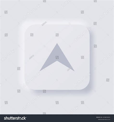 Arrow Icon White Neumorphism Soft Ui Stock Vector Royalty Free