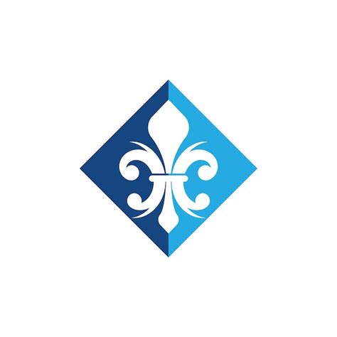 Diseño De Icono De Vector De Flor De Lis Vector Premium