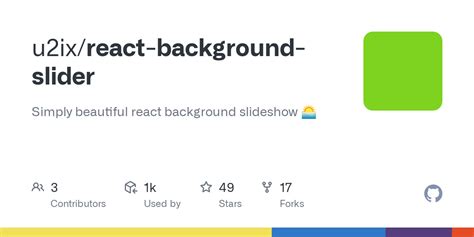 Github U2ixreact Background Slider Simply Beautiful React