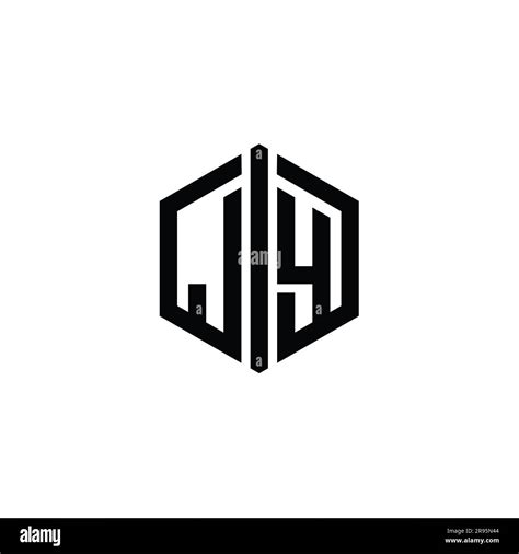 JY Letter Logo Monogram Hexagon Shape With Connect Outline Style Design Template Stock Photo Alamy