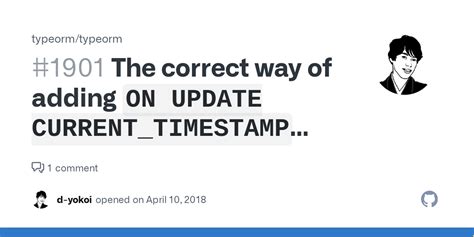 the correct way of adding `on update current timestamp` clause to