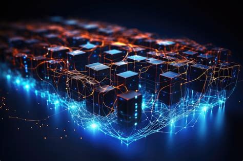 Premium Photo Abstract Futuristic Background Data Transfer Technology