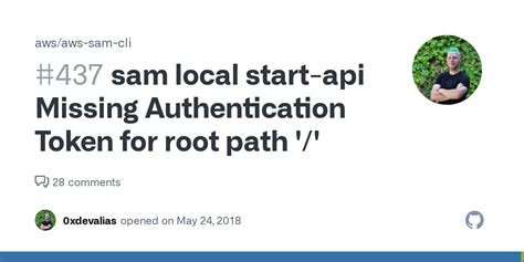 Sam Local Start Api Missing Authentication Token For Root Path