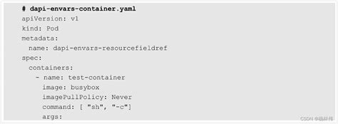 K8s教程（pod篇） 容器获取pod信息（downward Api） Csdn博客