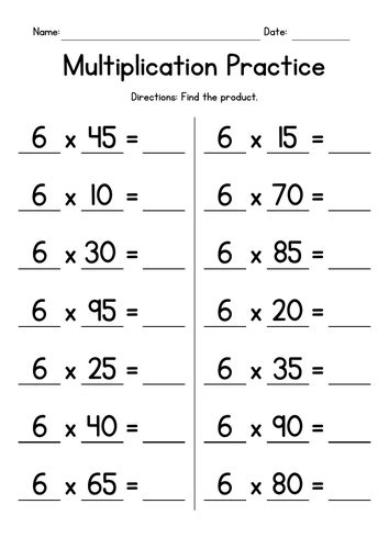 Multiplying 6 By Multiples Of 5 Teaching Resources