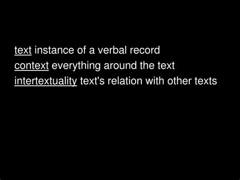 Ppt Text Context And Intertextuality Powerpoint Presentation Free