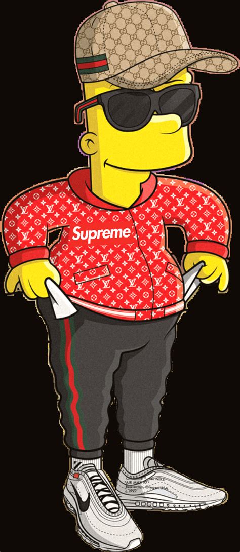 Supreme Cool Gucci Wallpaper Bart Simpson Art Simpsons Art Simpsons