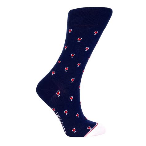 Womens Novelty Red Wine Crew Socks Love Sock Company