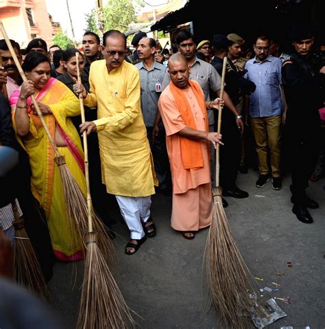 Uttar Pradesh Chief Minister Yogi Adityanath Undertook A Cleanliness Drive