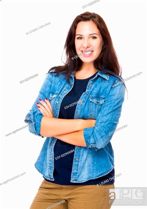 Caucasian Woman Cross Arm Stock Photo Picture And Low Budget Royalty Free Image Pic ESY
