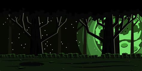 وکتور بک گراند بازی Night Forest Game Backgrounds
