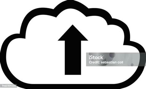 벡터 아이콘 업로드 파일 클라우드 컴퓨팅 및 위쪽 화살표 검은색에 대한 스톡 벡터 아트 및 기타 이미지 검은색 길찾기 아이콘 높은 곳 Istock