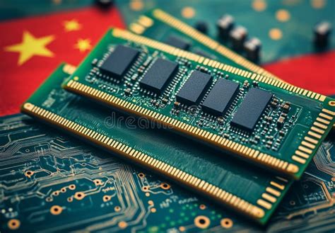 A Finely Detailed Photograph Of Computer Memory Chips Stock Illustration Illustration Of Font