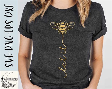Let It Bee SVG Design Good Vibes SVG File For Cricut Be Kind SVG