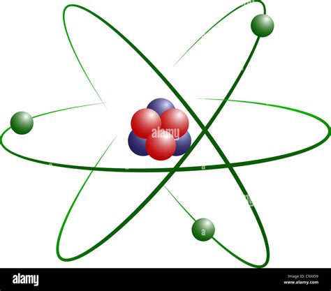 Atom Modell Von Lithium Mit Protonen Elektronen Und Neutronen