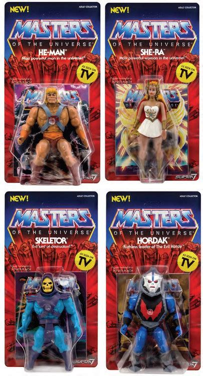 Vintage Masters Of The Universe Vintage Series 1 Set Of 4 Action