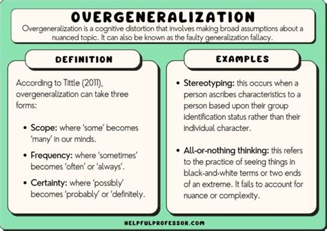 Examples Of Overgeneralization And Its Impact