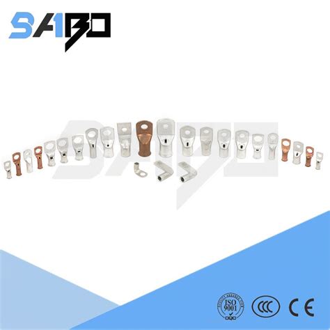 Electrical Connector Ring Type Round Battery Copper Ground Tube Crimp Terminals Cable Lugs For