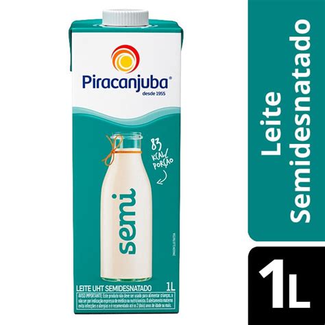 Piracanjuba Leite Líquido Semi Desnatado a partir de R 5 35