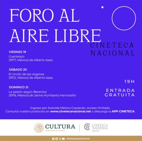Cineteca Nacional Horarios Y Funciones Para El S Bado Y Domingo De Febrero Infobae