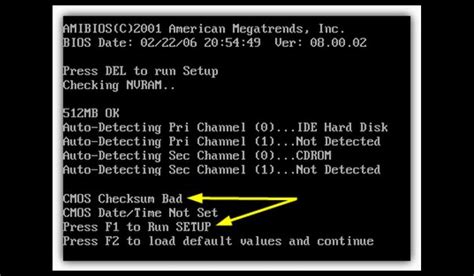 How To Fix A Cmos Checksum Error Citizenside
