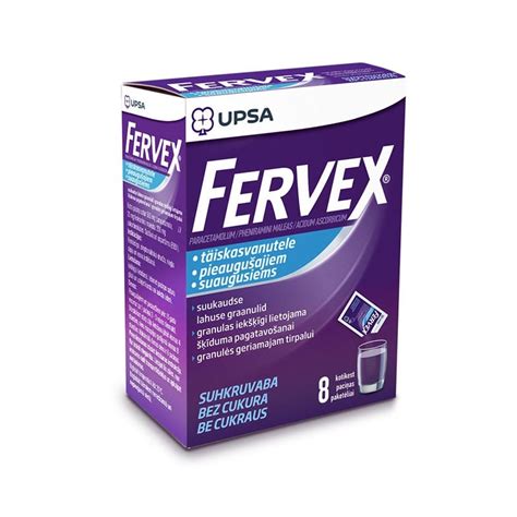 Fervex 500mg 25mg 200mg Granulas N8 Bez Cukura Be