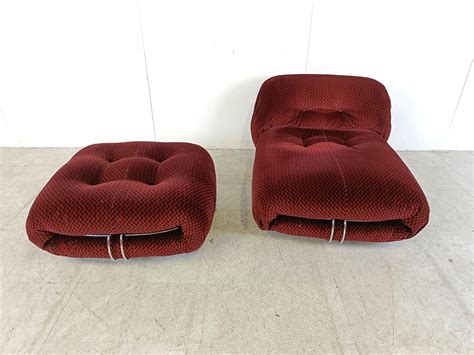 Soriana Lounge Chair With Ottoman By Afra And Tobia Scarpa For Cassina