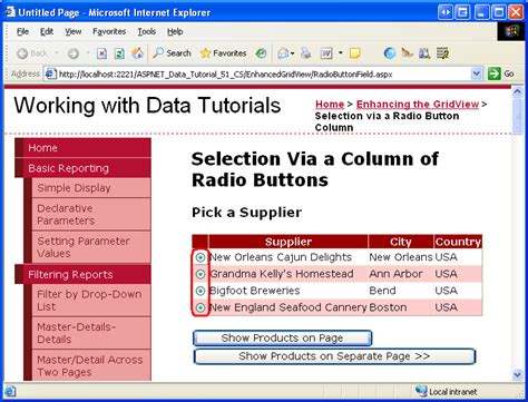 Adding A Gridview Column Of Radio Buttons C Microsoft Learn