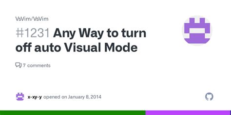 Any Way To Turn Off Auto Visual Mode Issue 1231 VsVim VsVim GitHub