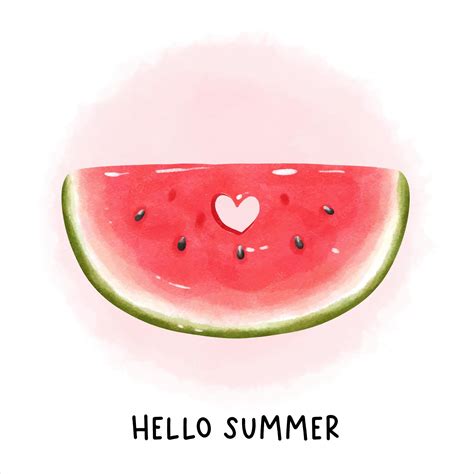 Premium Vector Watercolor Watermelon Fruit Vector Illustration