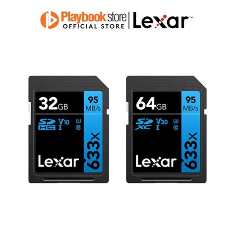 Lexar High Performance 633x 32GB 64GB SDHC SDXC UHS I SD Card BLUE