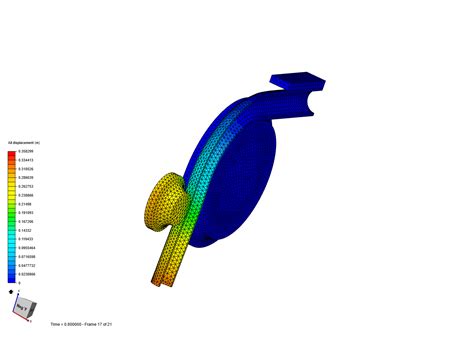 Nonlinear Fea Of Bending An Aluminium Pipe Simulation By Donvic Simscale