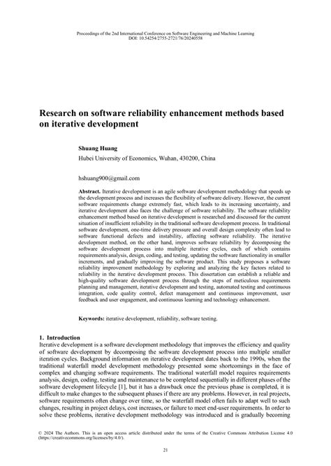 Pdf Research On Software Reliability Enhancement Methods Based On
