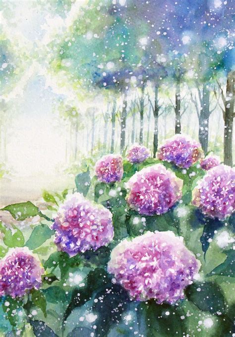 紫陽花の輝き Yukaritanemura ｜インテリア絵画 アートの専門通販 Thisisgallery（ディスイズギャラリー）