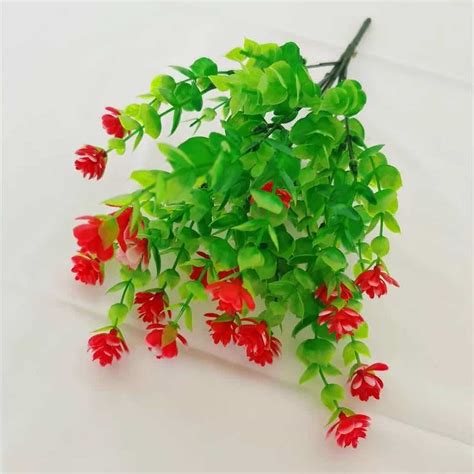 Fake Flowers Imitation Seven Headed Camellia Plastic Flower Spring