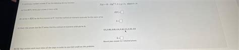Solved A Continuous Random Variable Y Has The Following