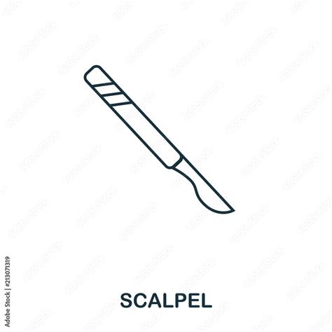 Scalpel Icon Outline Style Icon Design UI Illustration Of Scalpel Icon Pictogram Isolated On