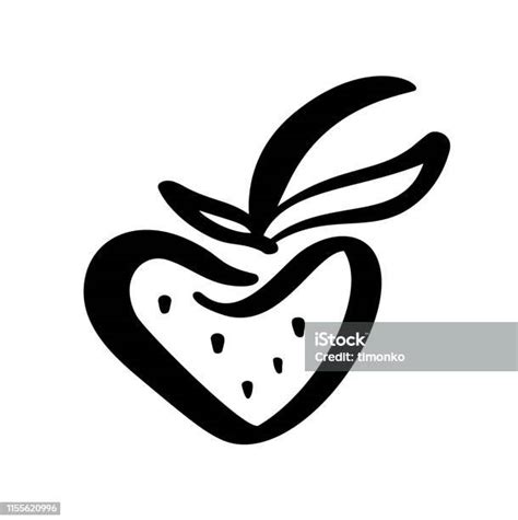 딸기 손으로 그린 개요 낙서 아이콘입니다 인쇄 웹 모바일 및 흰색 배경에 고립 된 인포 그래픽에 대 한 건강 한 딸기신선한 원시 딸기의 벡터 스케치 로고 그림 건강한 생활
