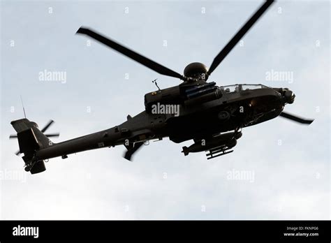 Army Air Corp Apache Helicopter From Raf Wattisham Over Woodbridge