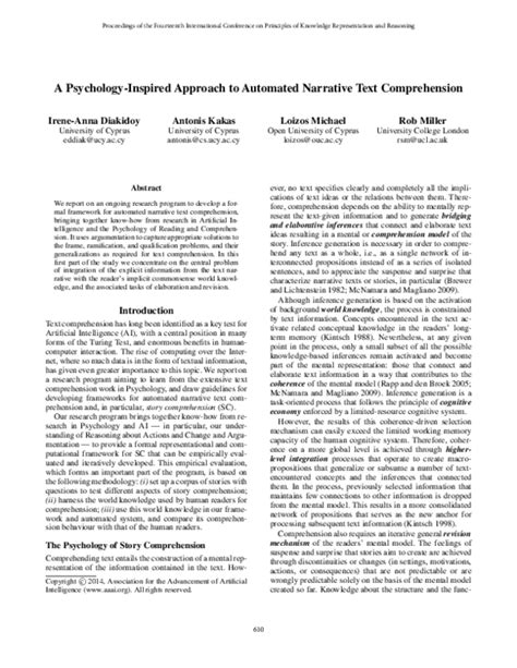pdf a psychology inspired approach to automated narrative text