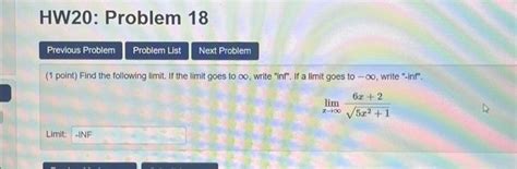 Solved Point Find The Following Limit If The Limit Goes Chegg