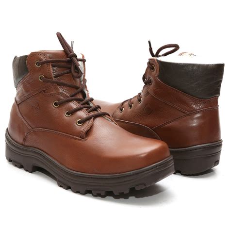 Bota Masculina Forrada Com LÃ E ImpermeÁvel Para Neve Hamburgo Marrom