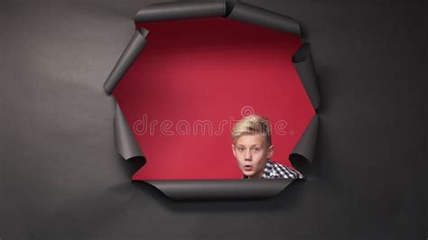 Conspirator Mood Hiding Boy Hide And Seek Play Stock Video Video Of
