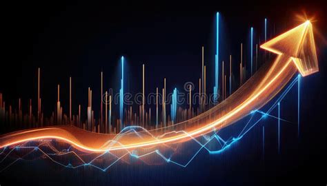 Sharp Uptrend Indicated By A Vibrant Abstract Line Graph Illustrating