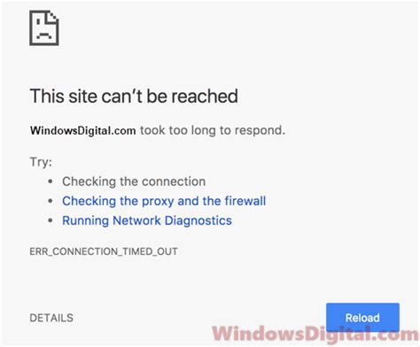 Err Connection Timed Out Windows 10 Chrome Mayaroom