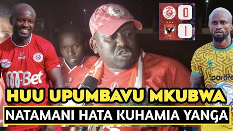 MZARAMO WA SIMBA ATUKANA MATUSI MAKUBWA KISA MATOKEO MABAYA NATAMANI